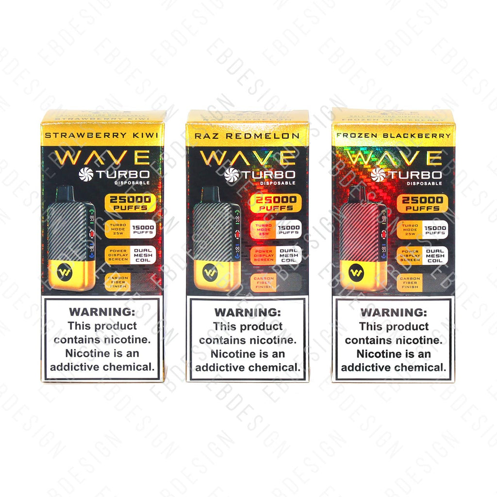 Wave Turbo 25K Vape | $17.99 | 25000 puffs Wave Turbo Disposable – EBDesign