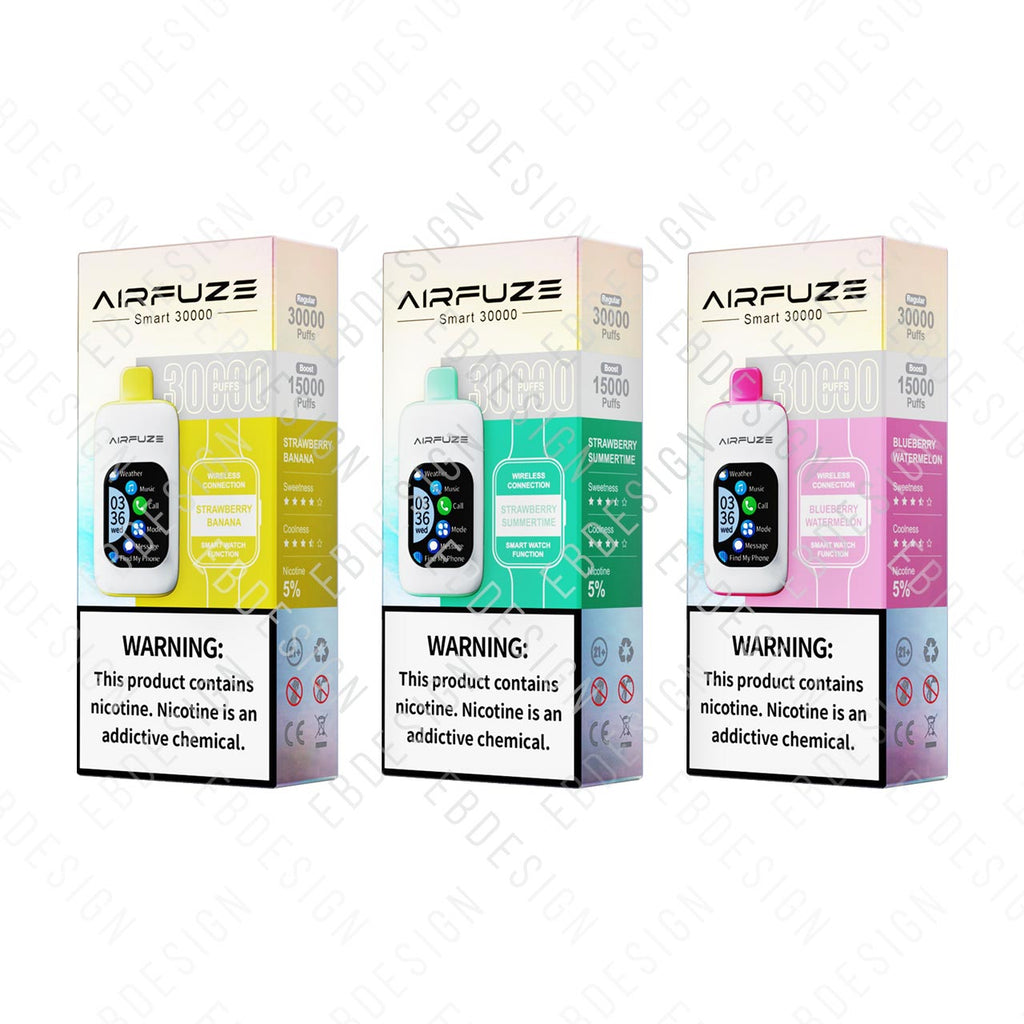 AirFuze 30000 puffs Vape | AirFuze Smart Touch Screen Phone App – EBDesign