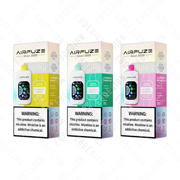 AirFuze 30000 puffs Vape | AirFuze Smart Touch Screen Phone App – EBDesign